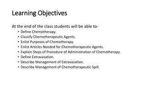 chemotherapy administration | PPTX