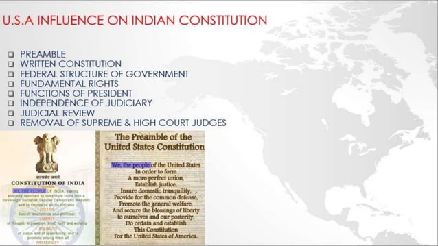 United States of America Influence on Indian Constitution | PPTX