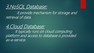 Database and its Types. | PPTX