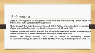 Role of Mass Media in Empowering Rural Women: Issues and Strategies | PPT
