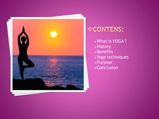 yoga presentation | PPT