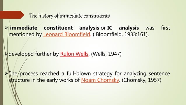 Immediate constituent analysis | PPTX