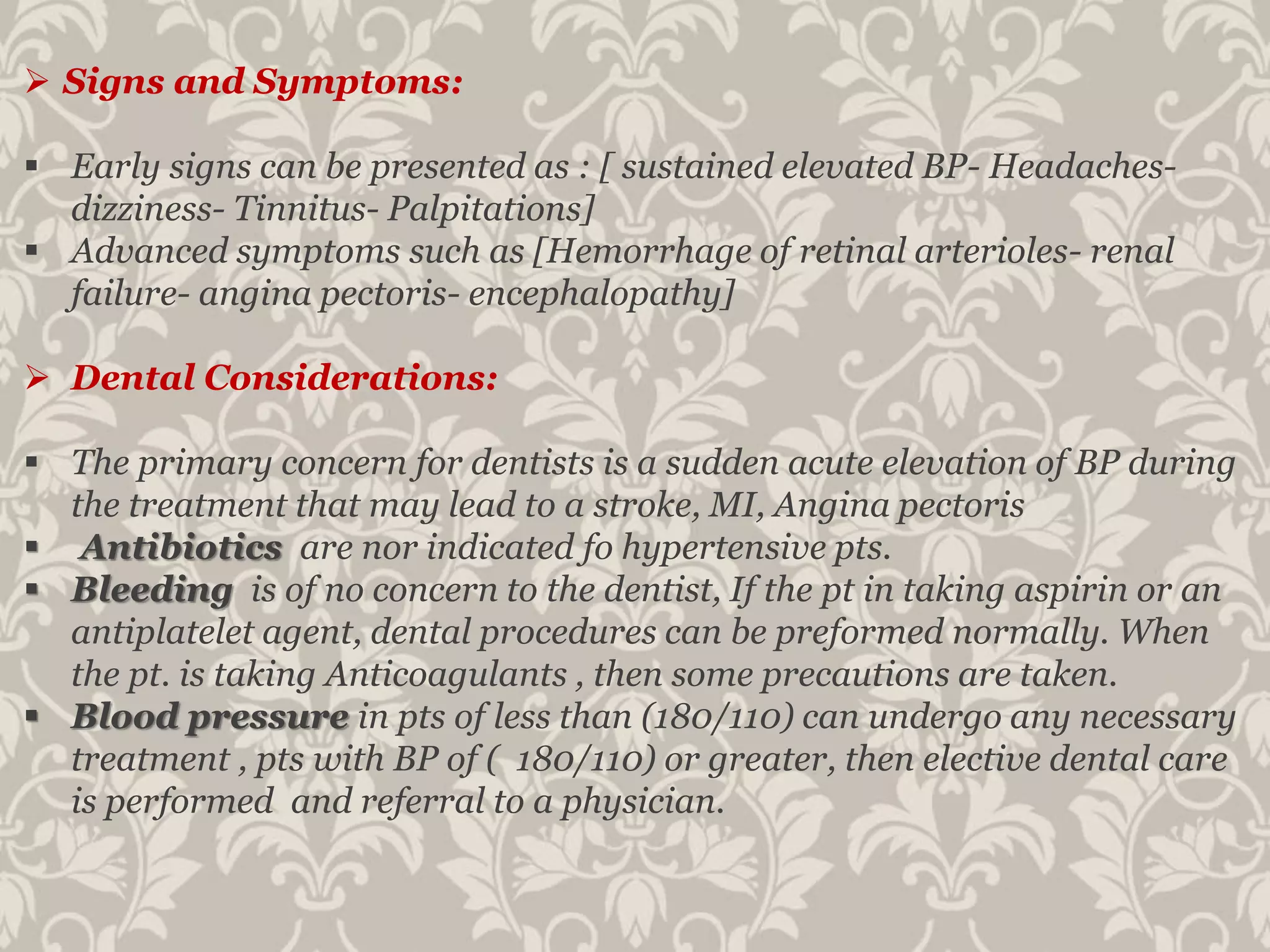cardio-vascular diseases in clinical dentistry | PPTX