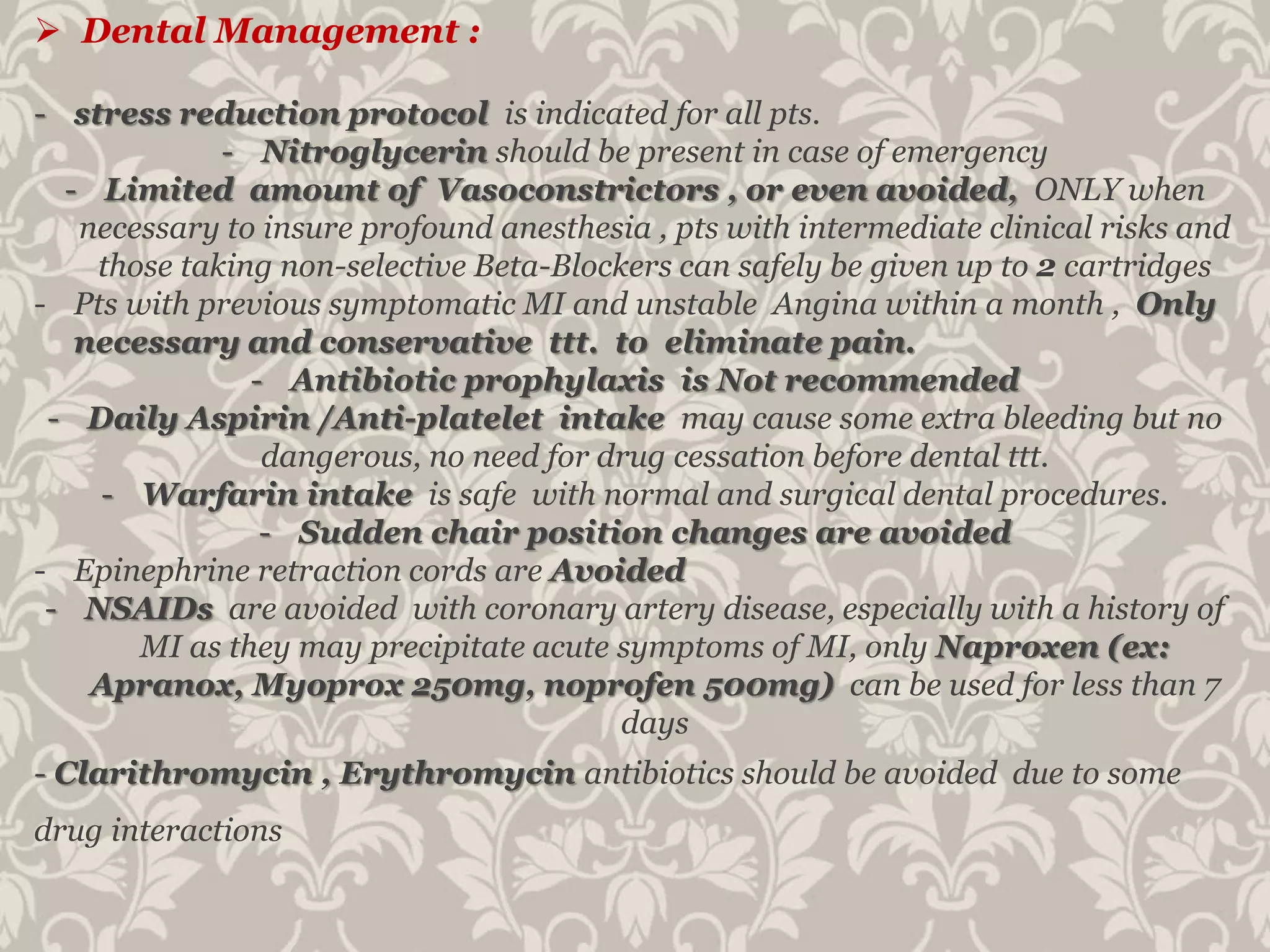 cardio-vascular diseases in clinical dentistry | PPTX