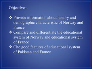 Comparison between educational system in Pakistan and France | PPTX