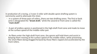 Drafting in spinning process | PPTX