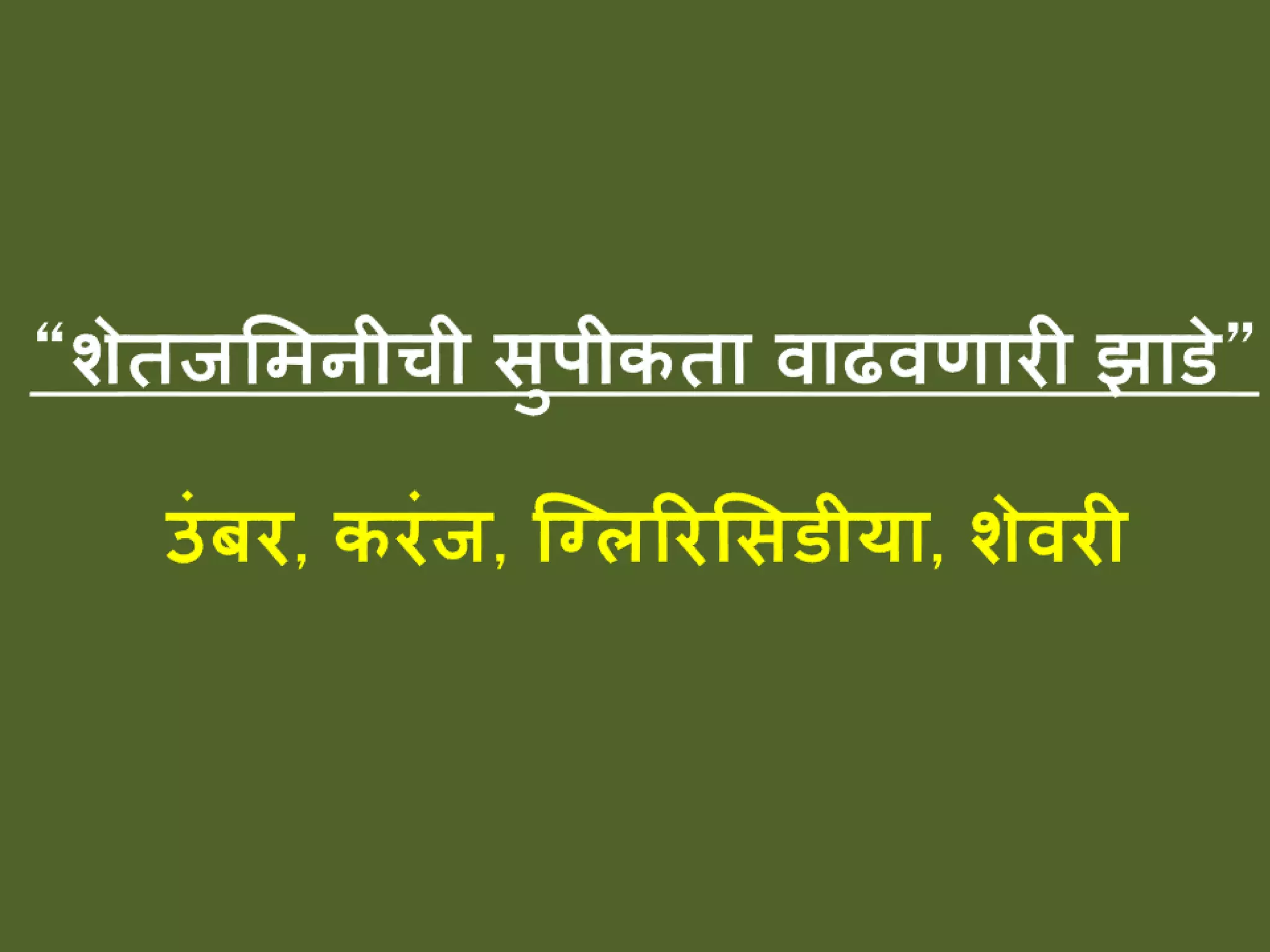 Essential Trees (Marathi) | PPTX