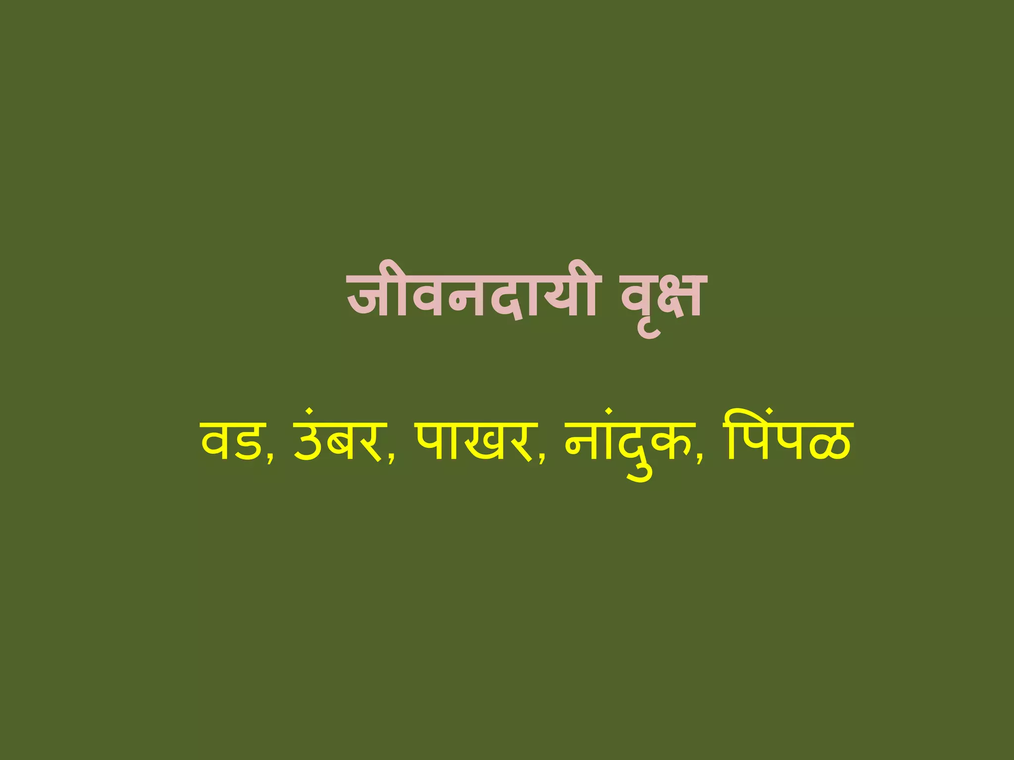 Essential Trees (Marathi) | PPTX