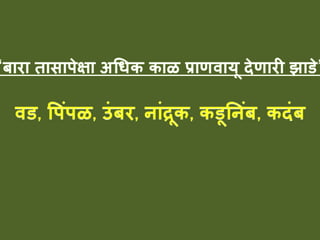 Essential Trees (Marathi) | PPTX