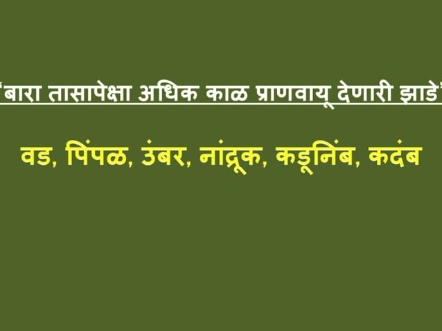 Essential Trees (Marathi) | PPTX