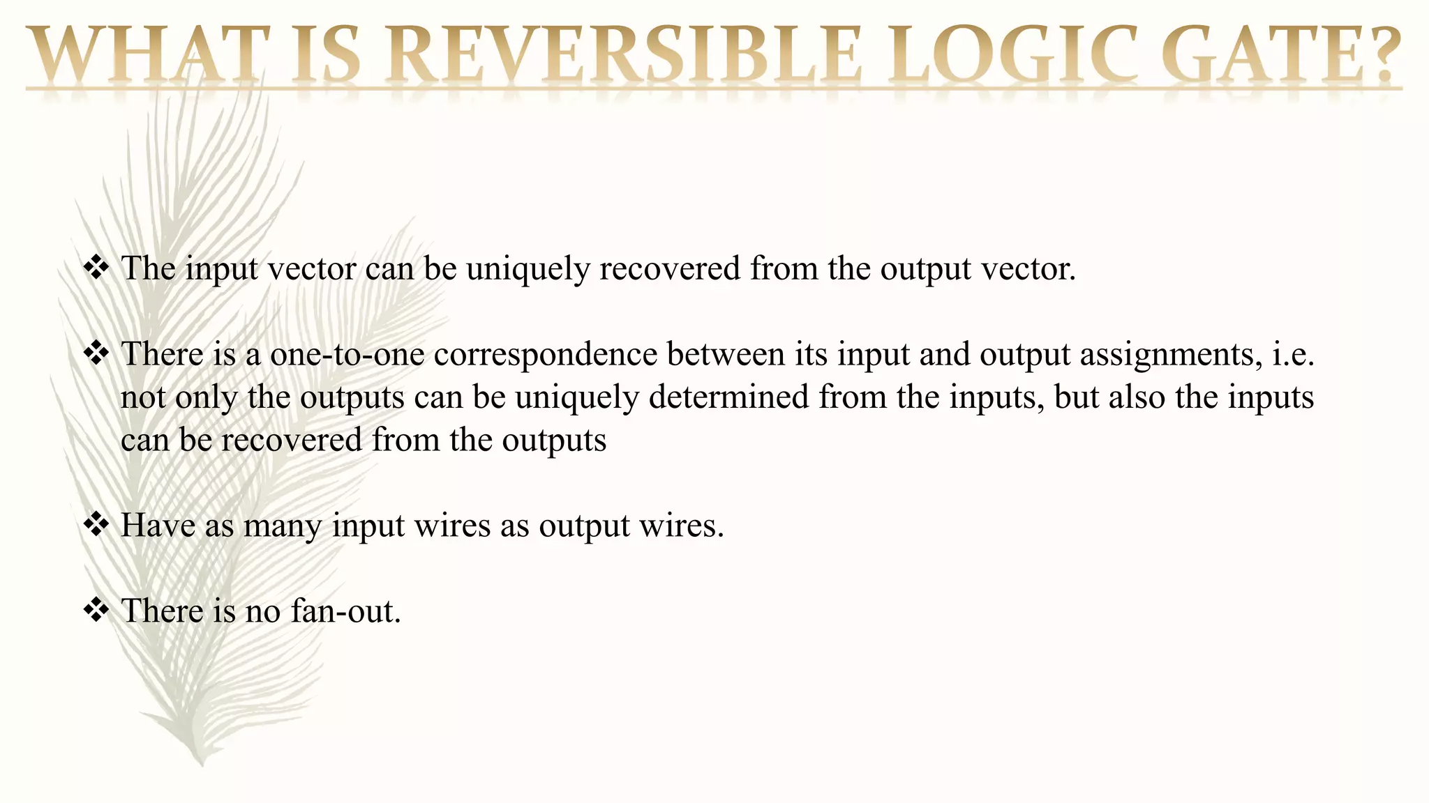 Reversible Logic Gate Pptx Programming Languages Computing