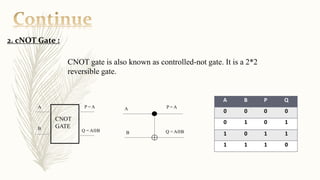 Reversible logic gate | PPT