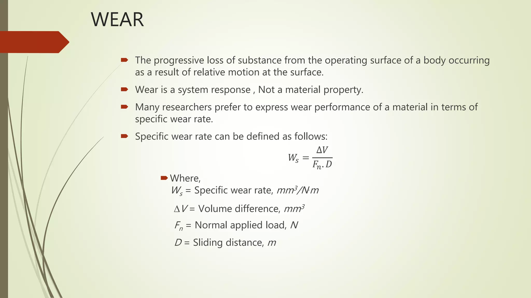 Friction and wear Measurement | PPTX