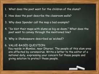 "An Elementary School Classroom in a Slum" | PPTX