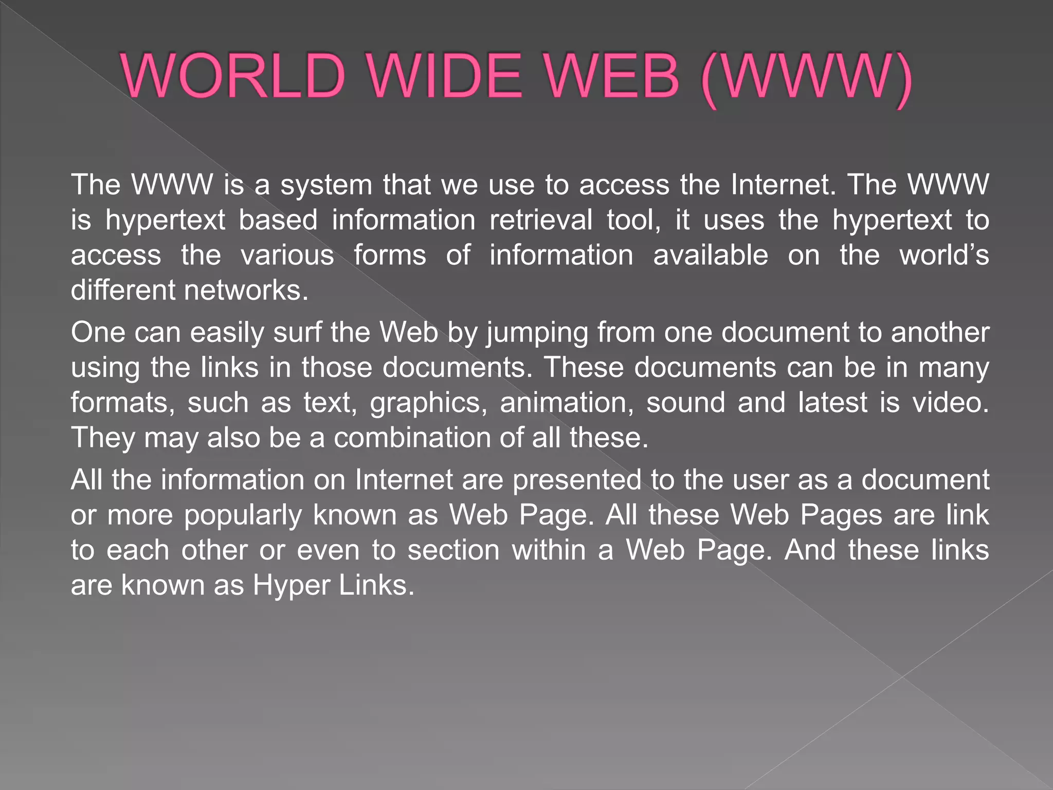 Introduction to Internet | PPTX