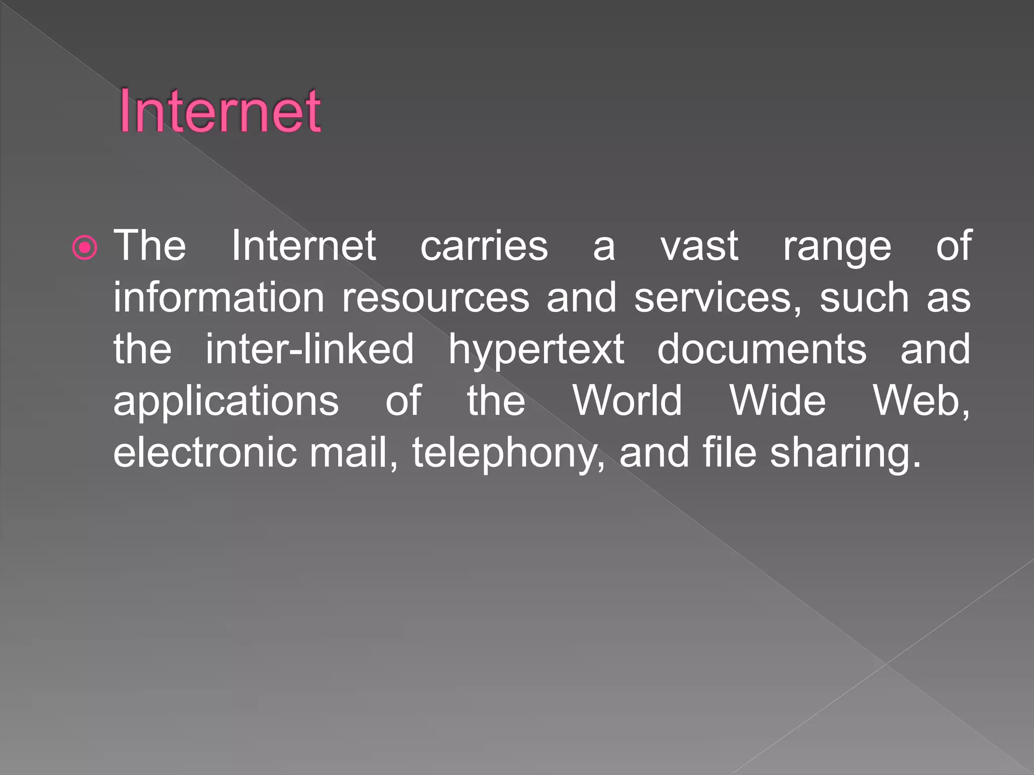 Introduction to Internet | PPTX