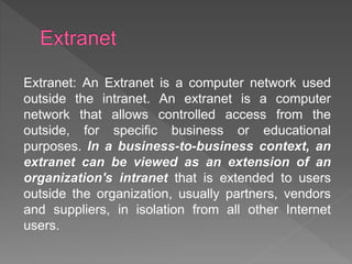 Introduction to Internet | PPTX