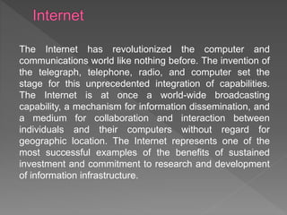 Introduction to Internet | PPTX