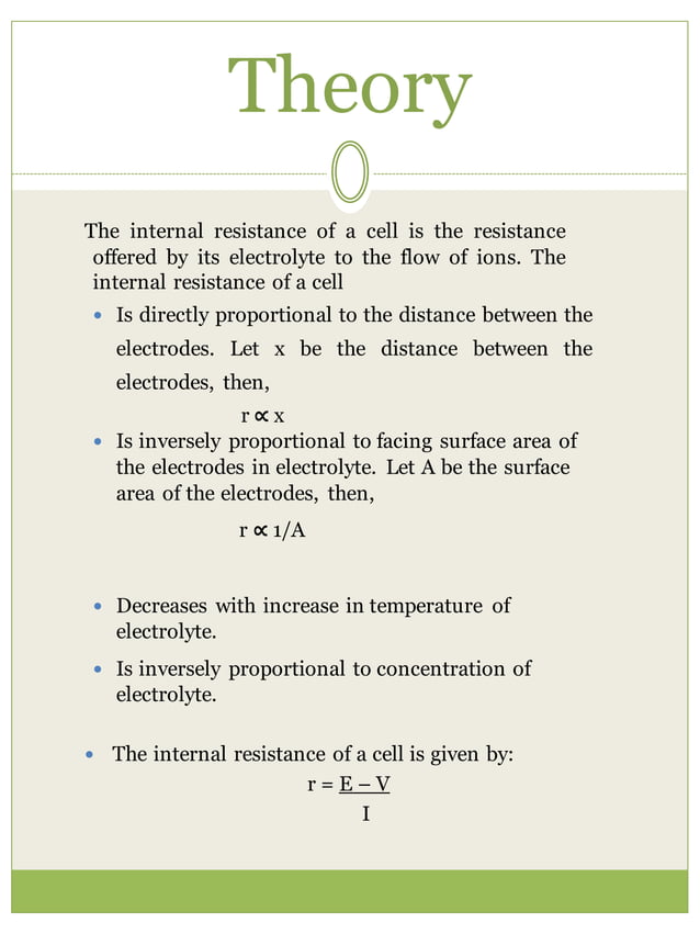 Physics investigatory project on different emf of cell | PPTX | Chemistry | Science