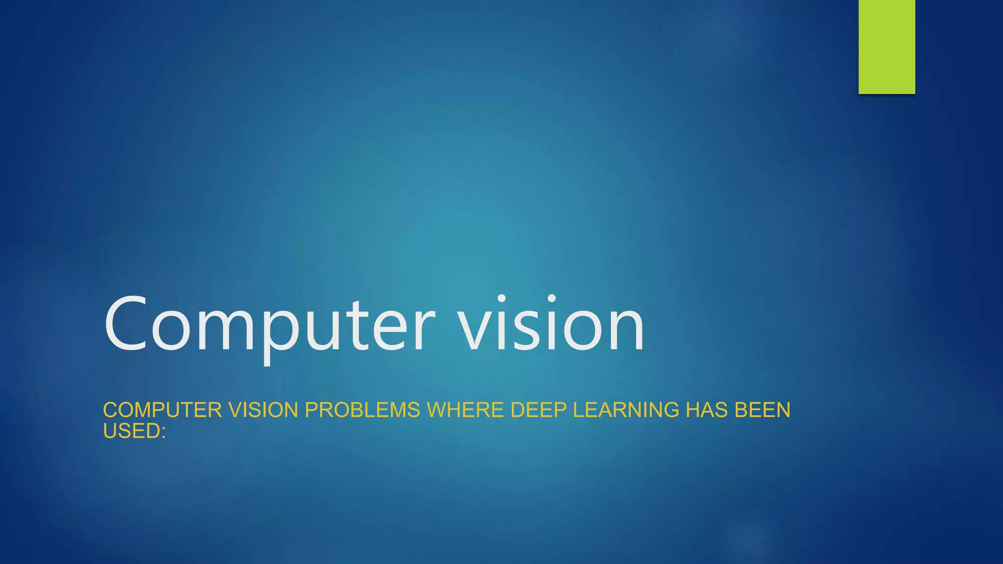 computer vision | PPTX