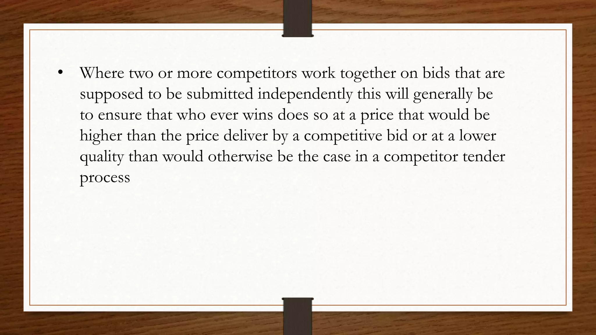 Bid Rigging | PPTX