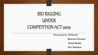 Bid Rigging | PPTX