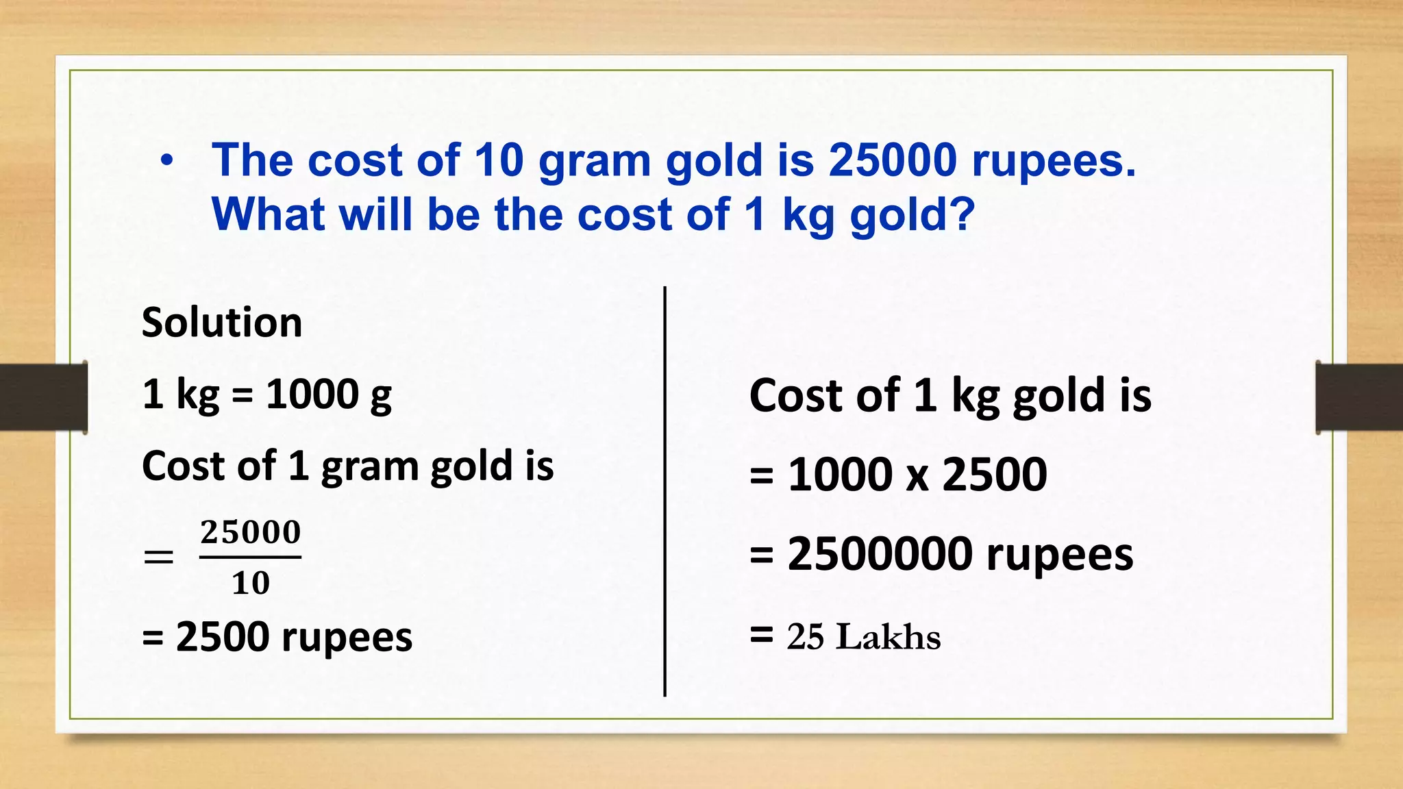 MATH - MEASUREMENT (CLASS V) | PPTX