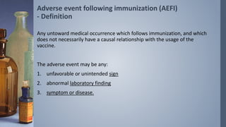 AEFI- adverse event following immunization | PPT