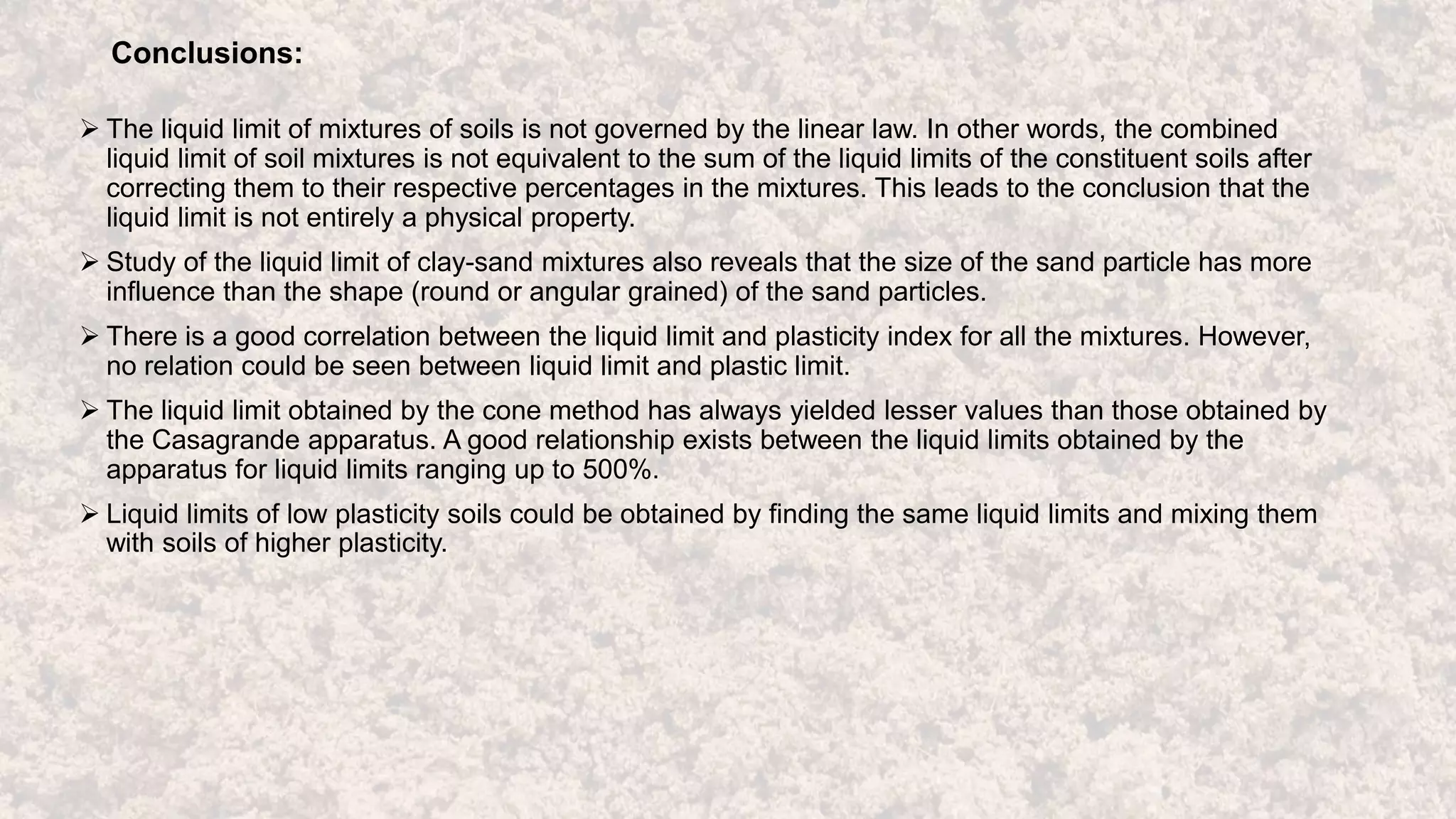 Liquid Limit of soil sample | PPTX
