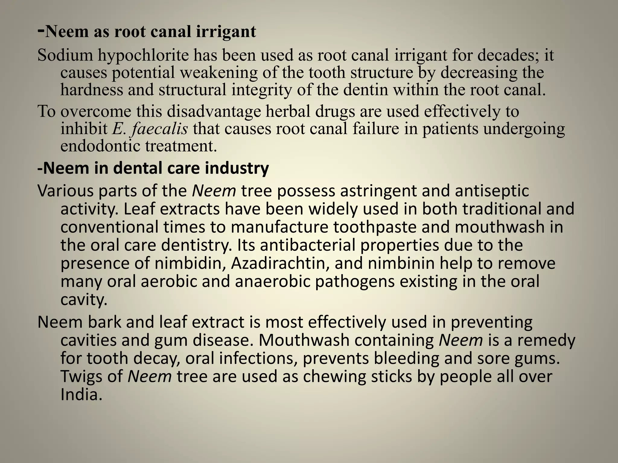 clove and neem for oral care | PPTX