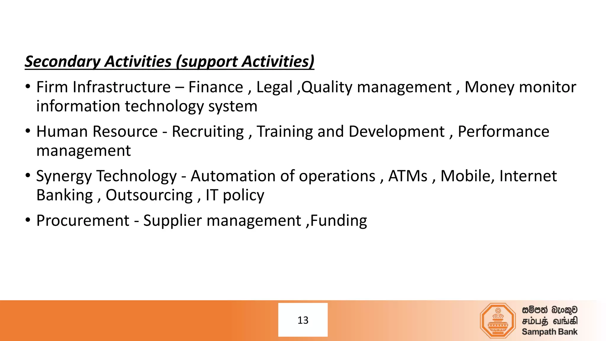 Management information system use by Sampath bank | PPTX