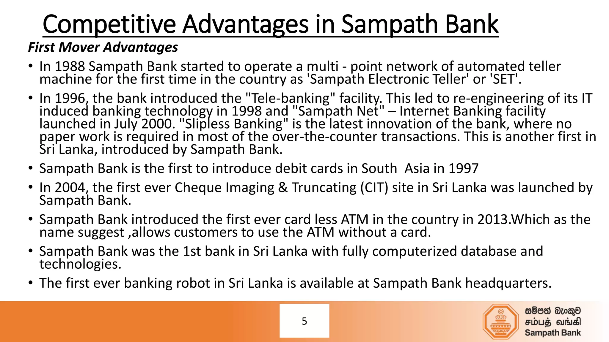 Management information system use by Sampath bank | PPTX