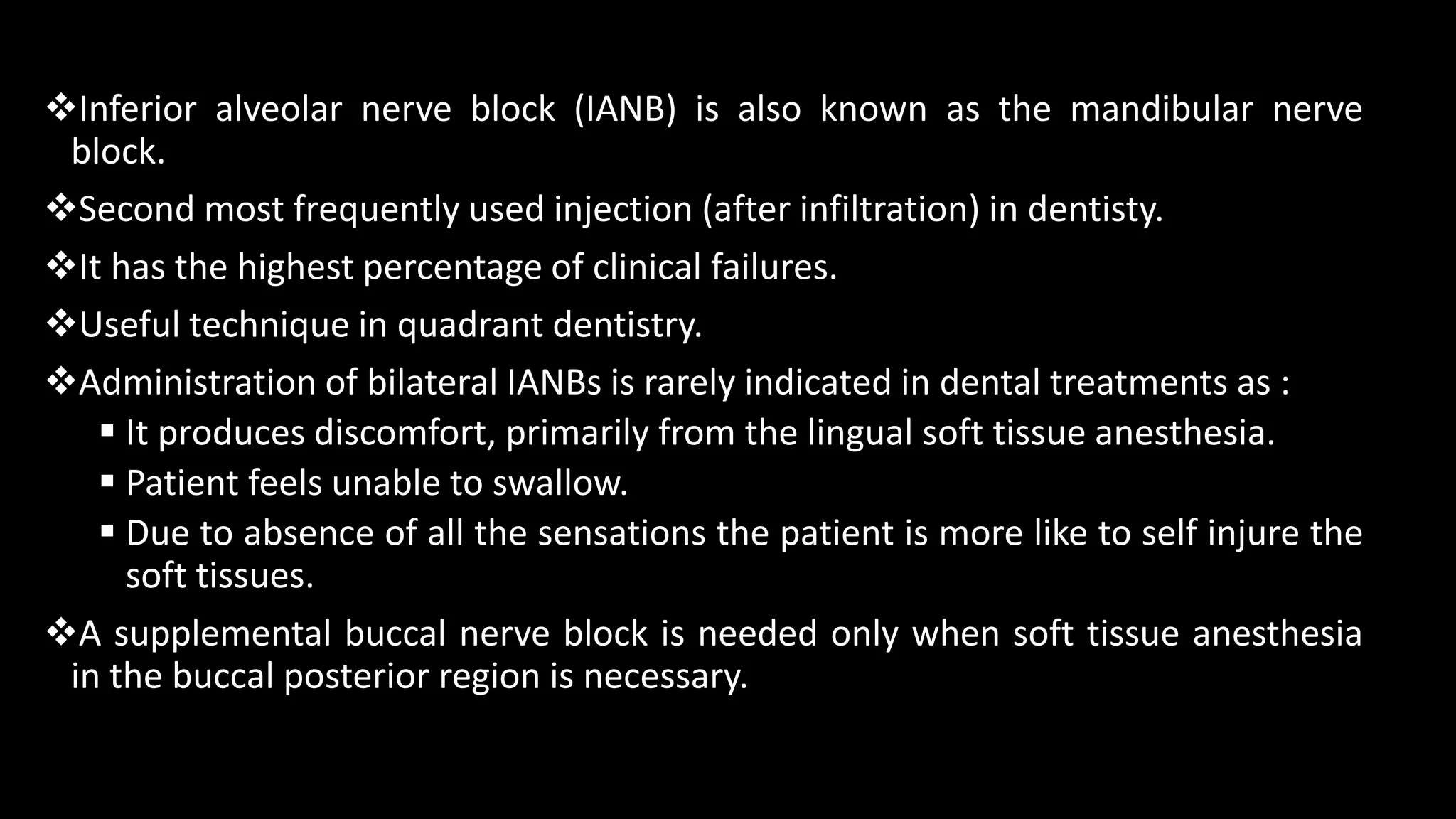 Inferior Alveolar Nerve Block | PPTX