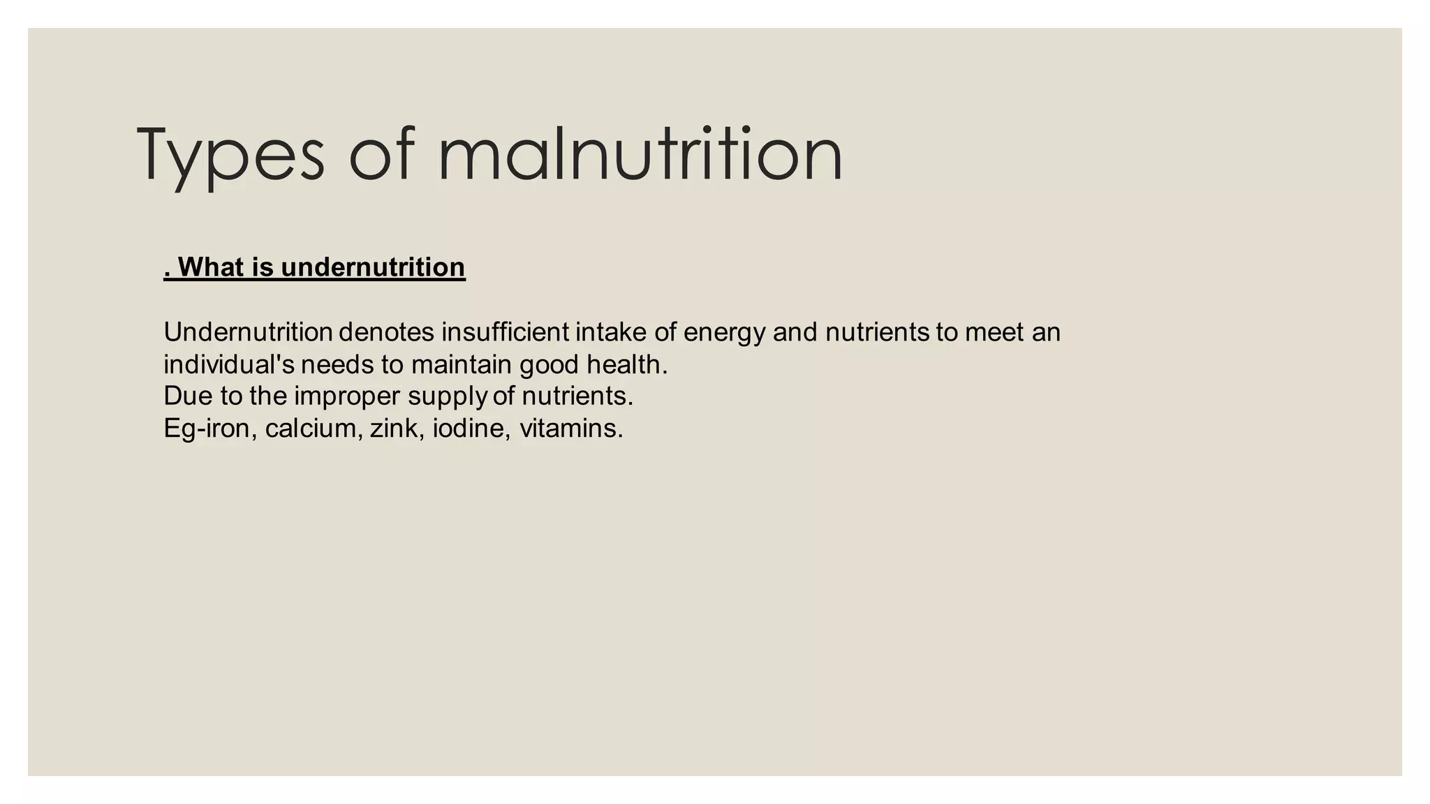 Malnutrition and prevention | PDF