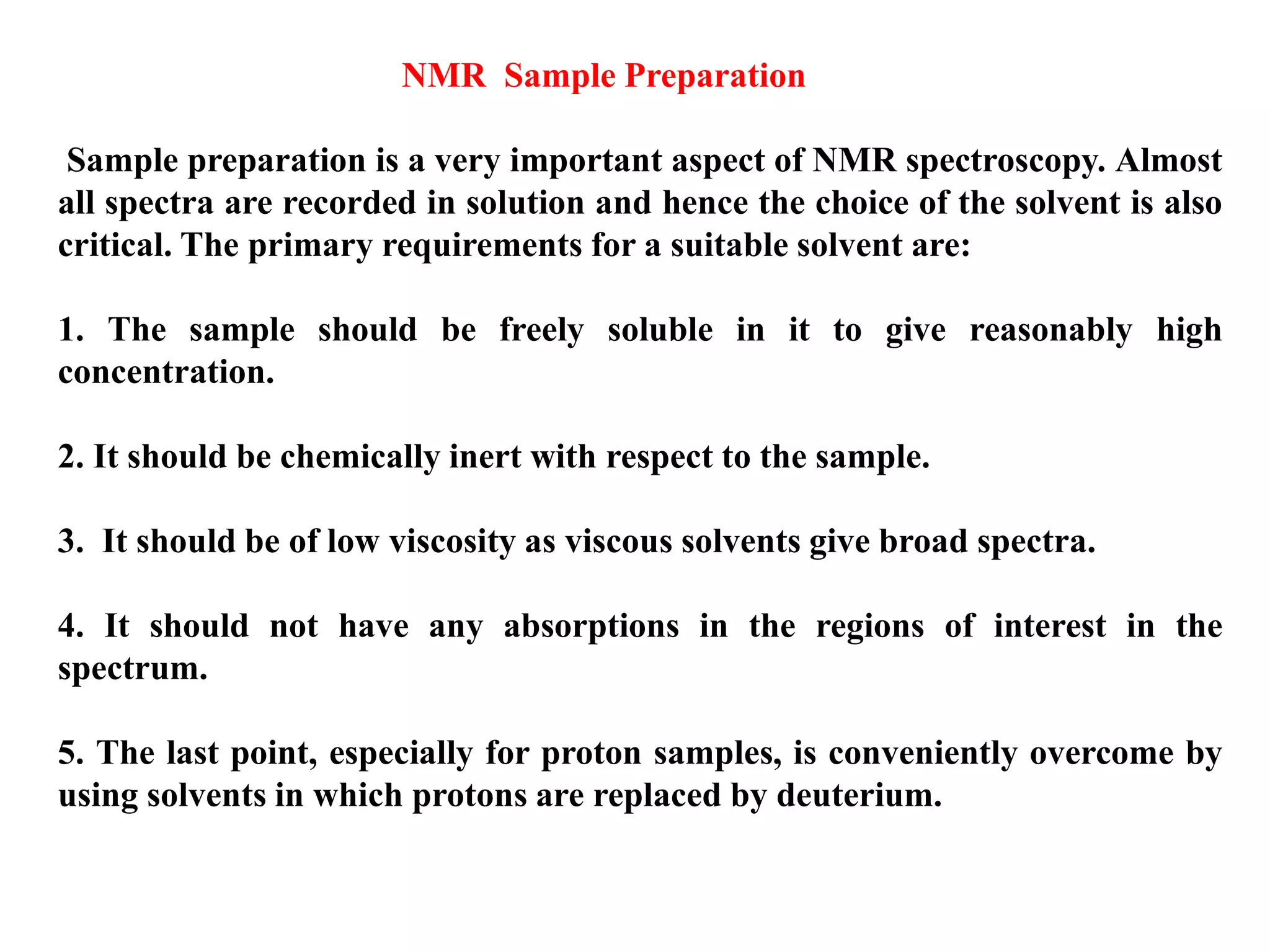 Basics of NMR Spectroscopy | PPTX