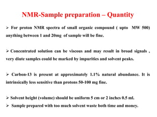 Basics of NMR Spectroscopy | PPTX | Chemistry | Science