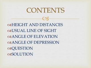 Height and Distance | PPTX