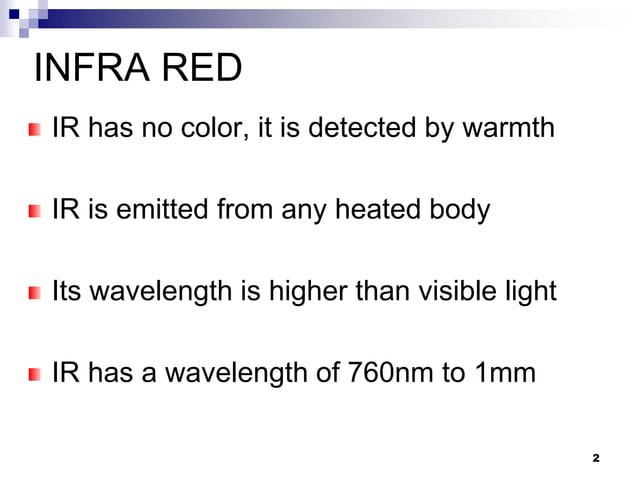 Infrared Radiation | PPTX | Skin and Dermatology | Diseases and Conditions