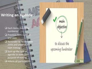 Agenda writing | PPT