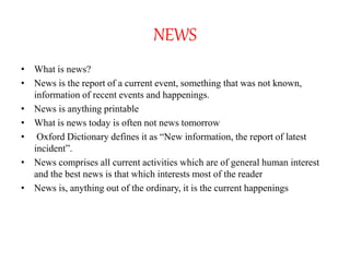 what is news | PPTX
