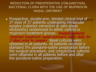 PREOP ANTIBIOTICS FOR CATARACT SURGERY DR AJAY DUDANI | PPT