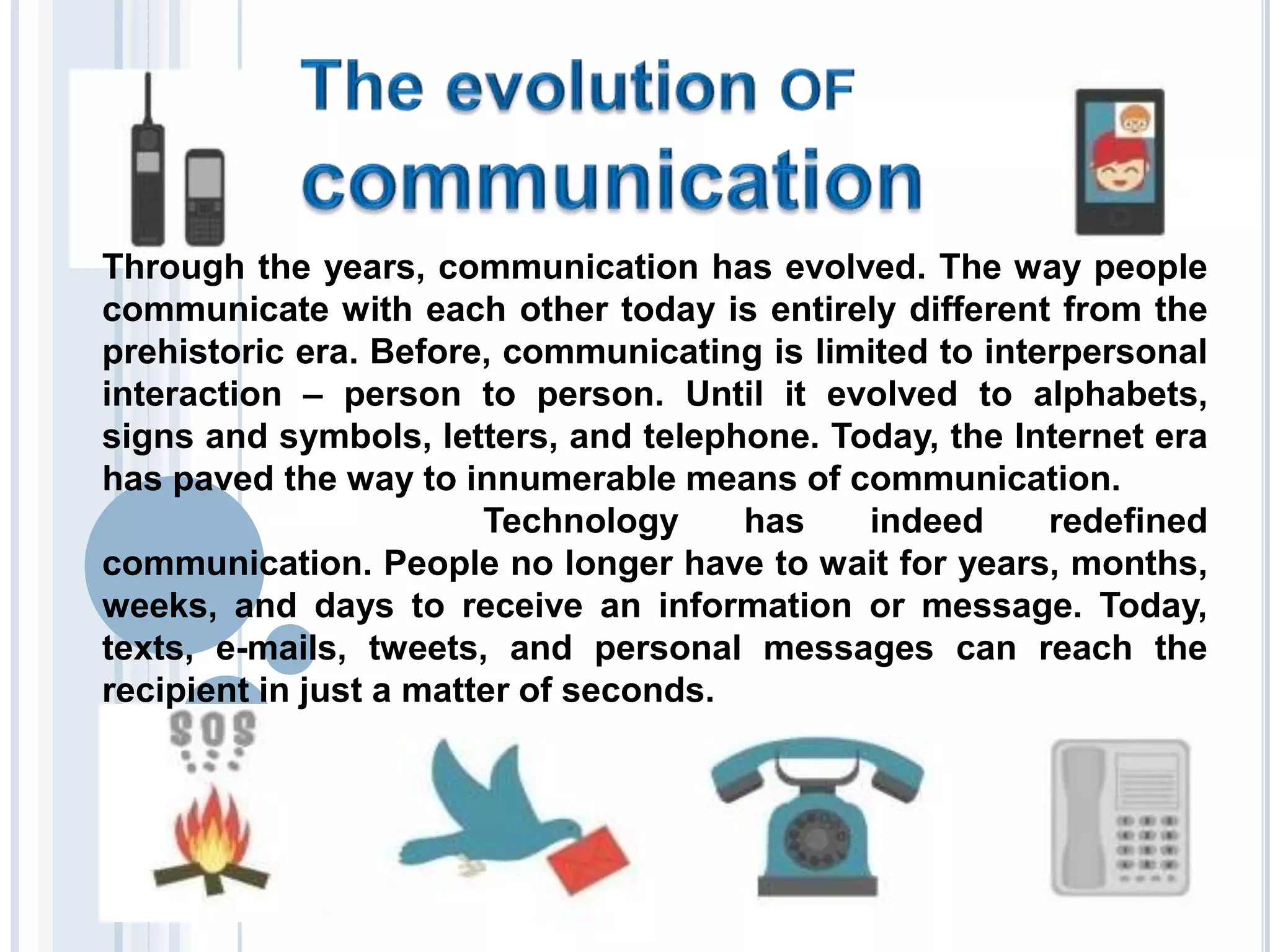 The evolution of communication | PPTX