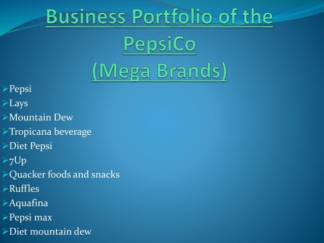 Pepsi-Co PowerPoint Presentation | PPTX