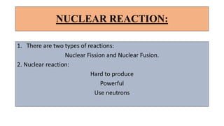 Nuclear Fusion Reaction | PPTX