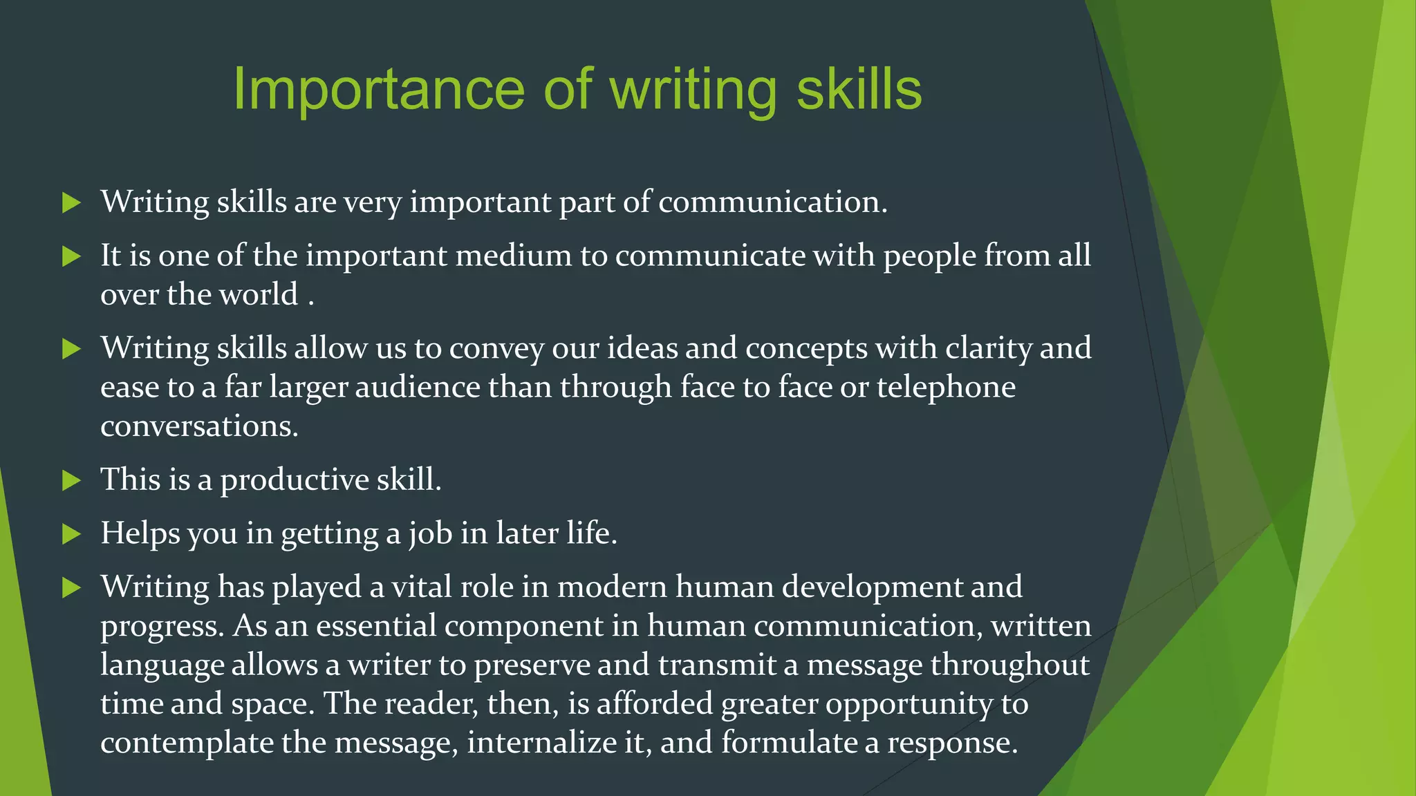 Developing Writing Skills 'English Project' | PPTX | Freelance Writing | Content Production