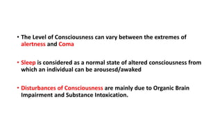Disturbances Of Consciousness | PPTX