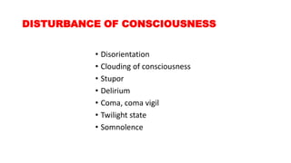 Disturbances Of Consciousness | PPTX