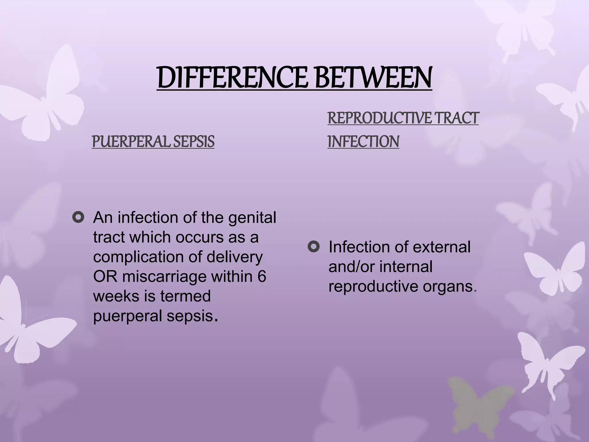 PUERPERAL SEPSIS | PPTX