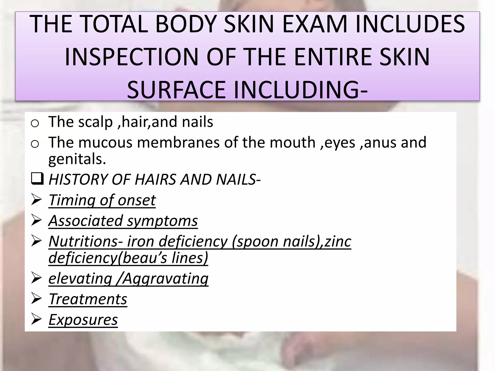 Examination of Skin | PPTX