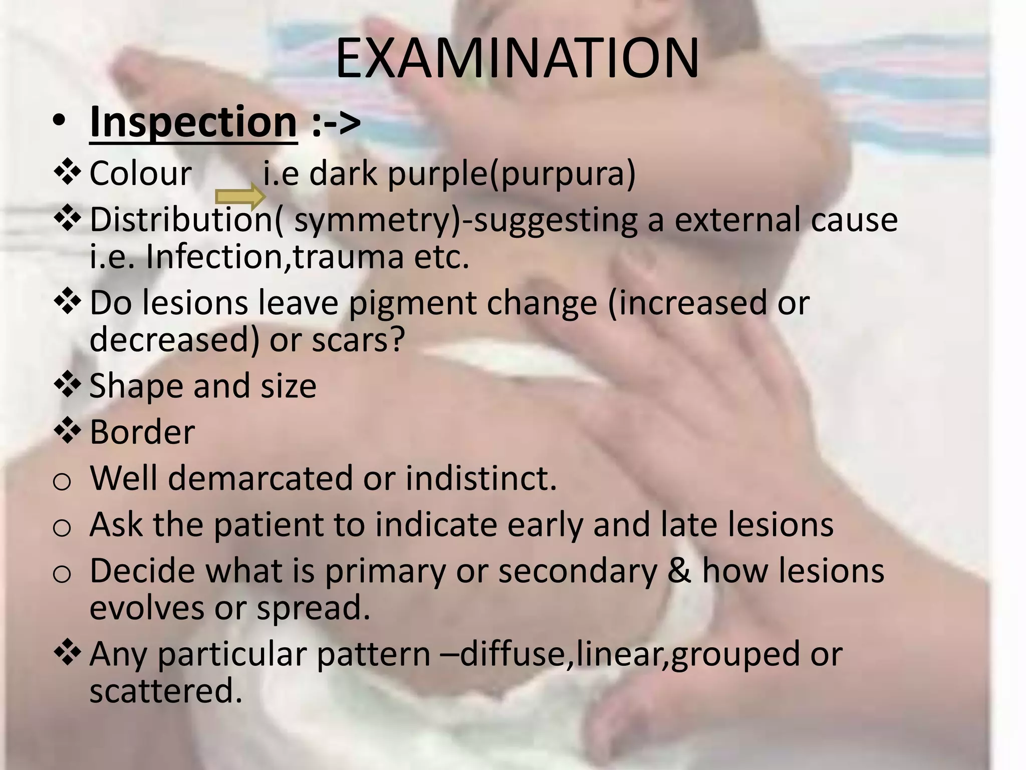 Examination of Skin | PPTX